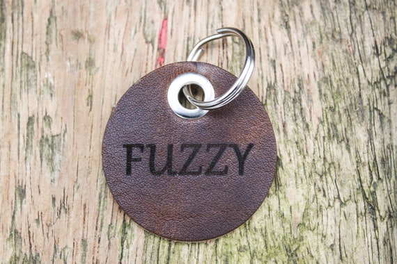 Leather Dog Name Tag Personalised Dog Tag Leather Gift - Etsy UK