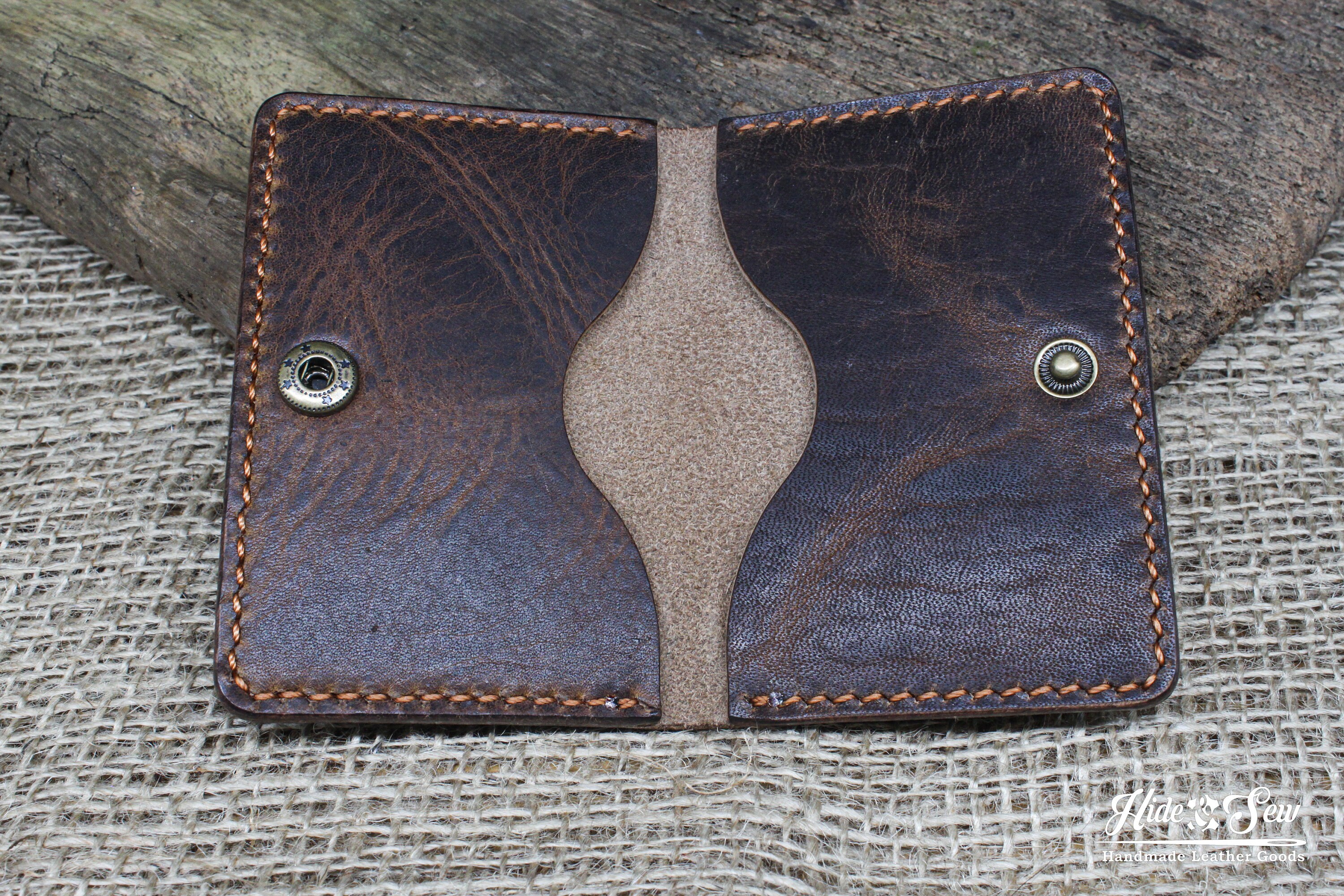 Personalised Bi-fold Card Holder Engraved Handmade Full - Etsy