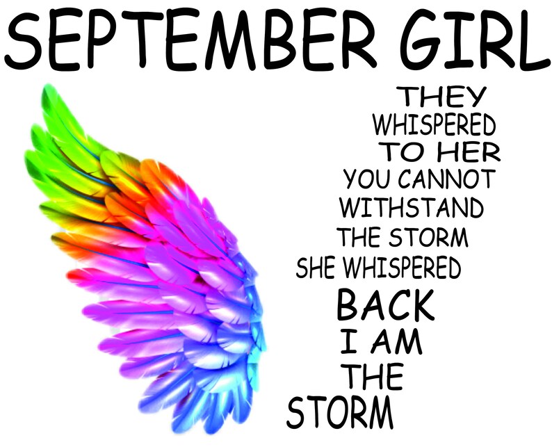 September Girl- PNG/SVG/JPEG - Etsy