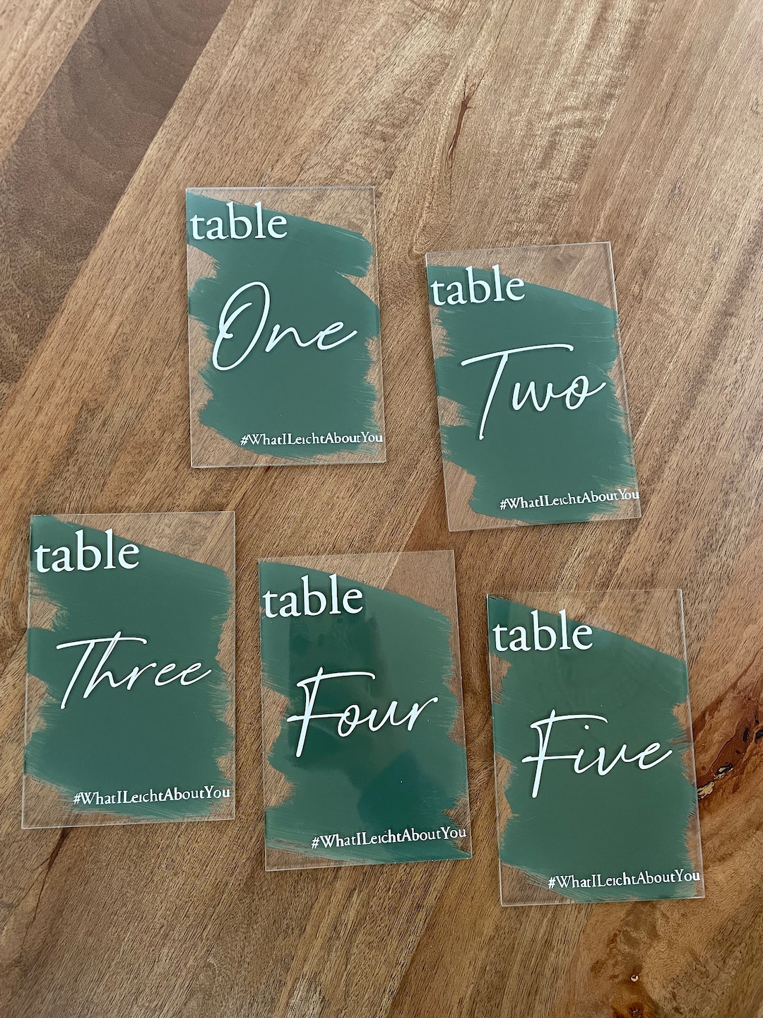 Wedding Table Number | Acrylic Table Numbers | Painted Acrylic Sign ...