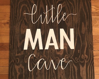 Boys Bedroom Signs Little Man Cave Kids Room Child Signs - Etsy