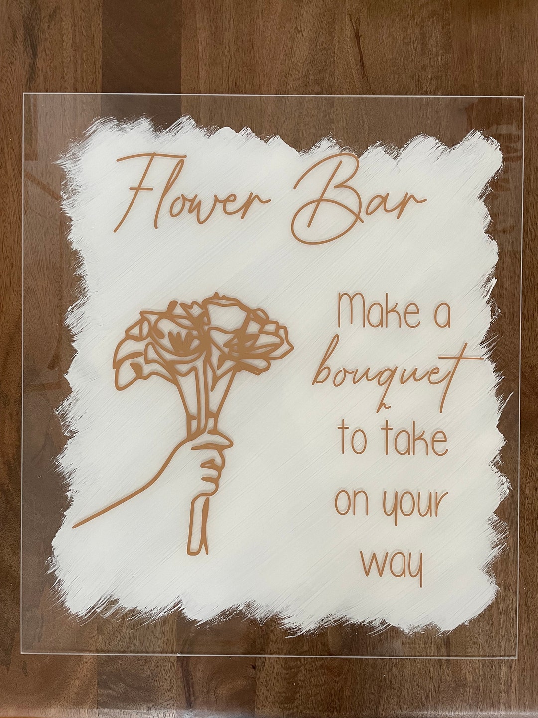 Flower Bar Sign Bridal Shower Sign Wedding Flowers Shower Decor - Etsy