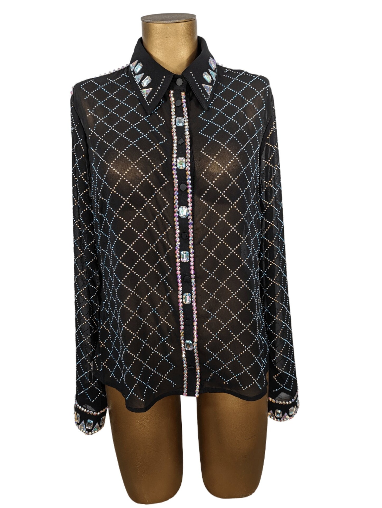 Black Diamond Glitz - Women's Horse Show Shirt - Western Show Clothes ...