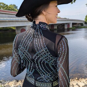 Black Aces - Women's Western Show Shirt - Horse Show Clothes ...