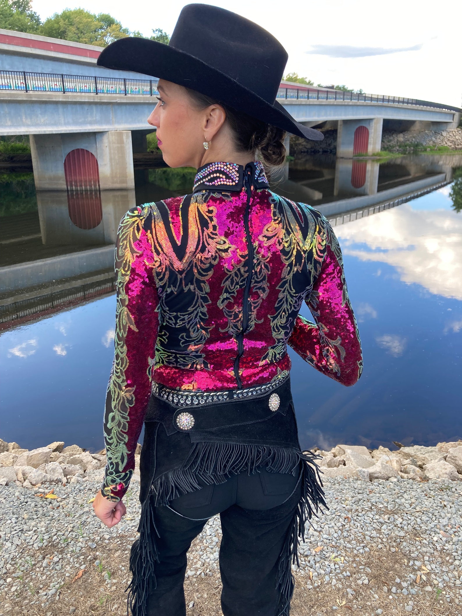 Berry Glam Sequin Western Show Shirt - Etsy