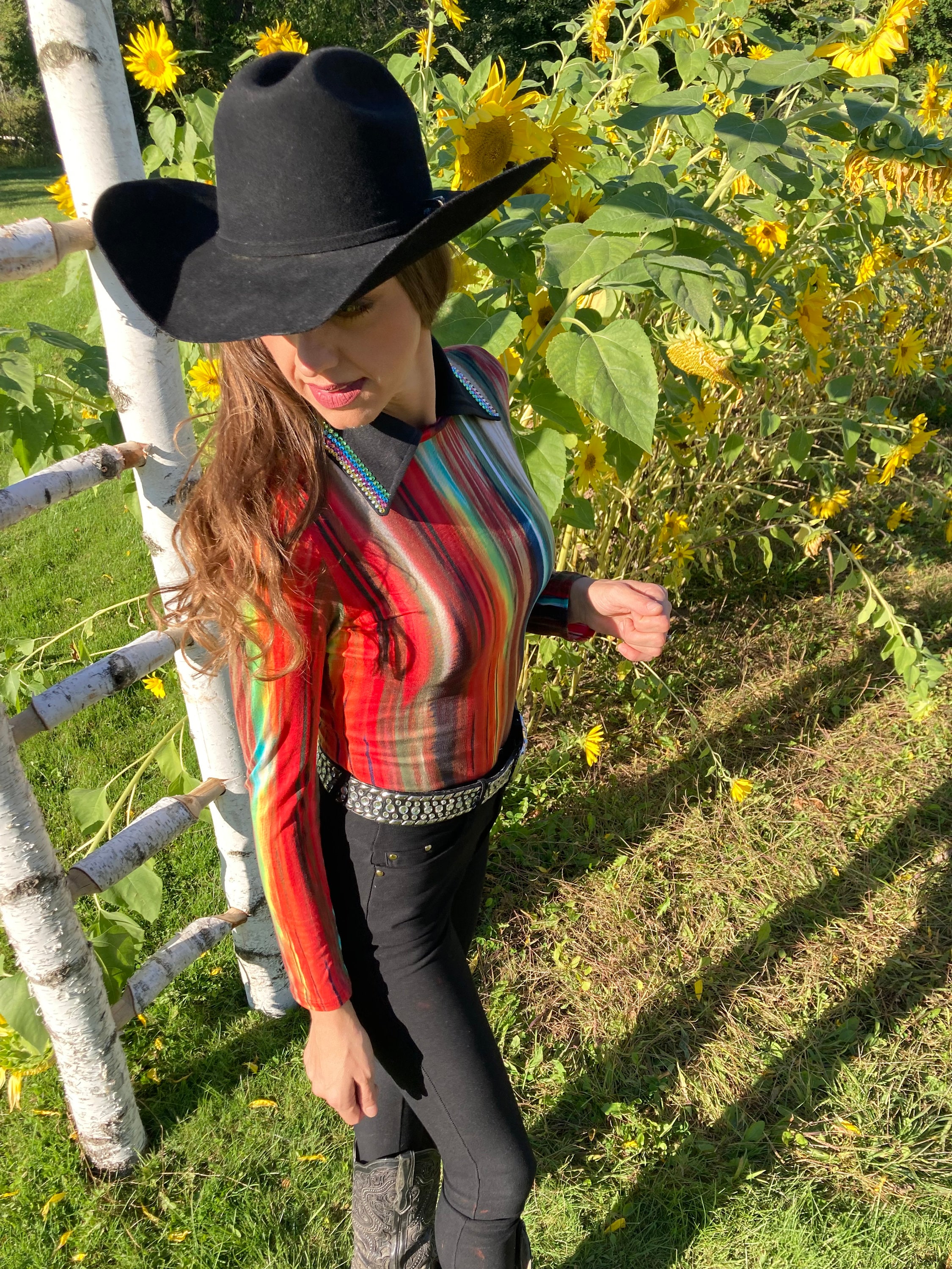 Southwest Flare Western Wear Rodeo Barrel Racing Horse Show Shirt - Etsy