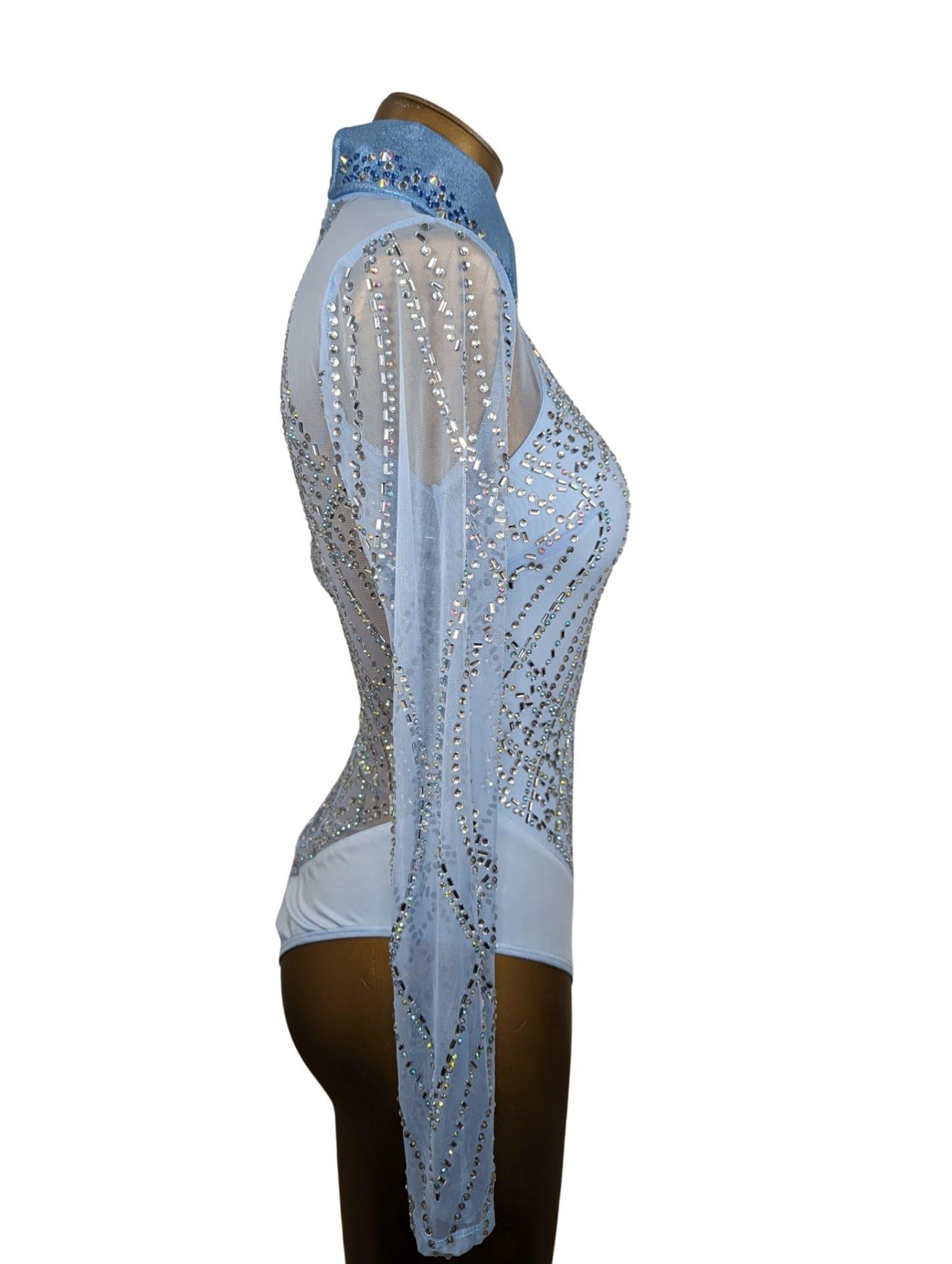 Baby Blue Aces - Women's Western Show Shirt - Horse Show Clothes ...