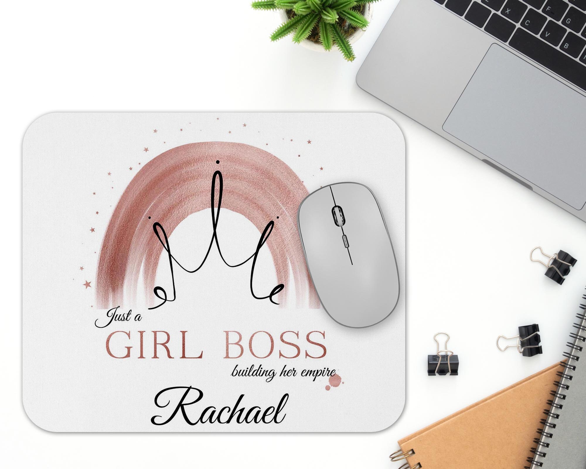 Personalised Girl Boss Mouse Mat/ Computer Mouse Pad/ Office - Etsy UK