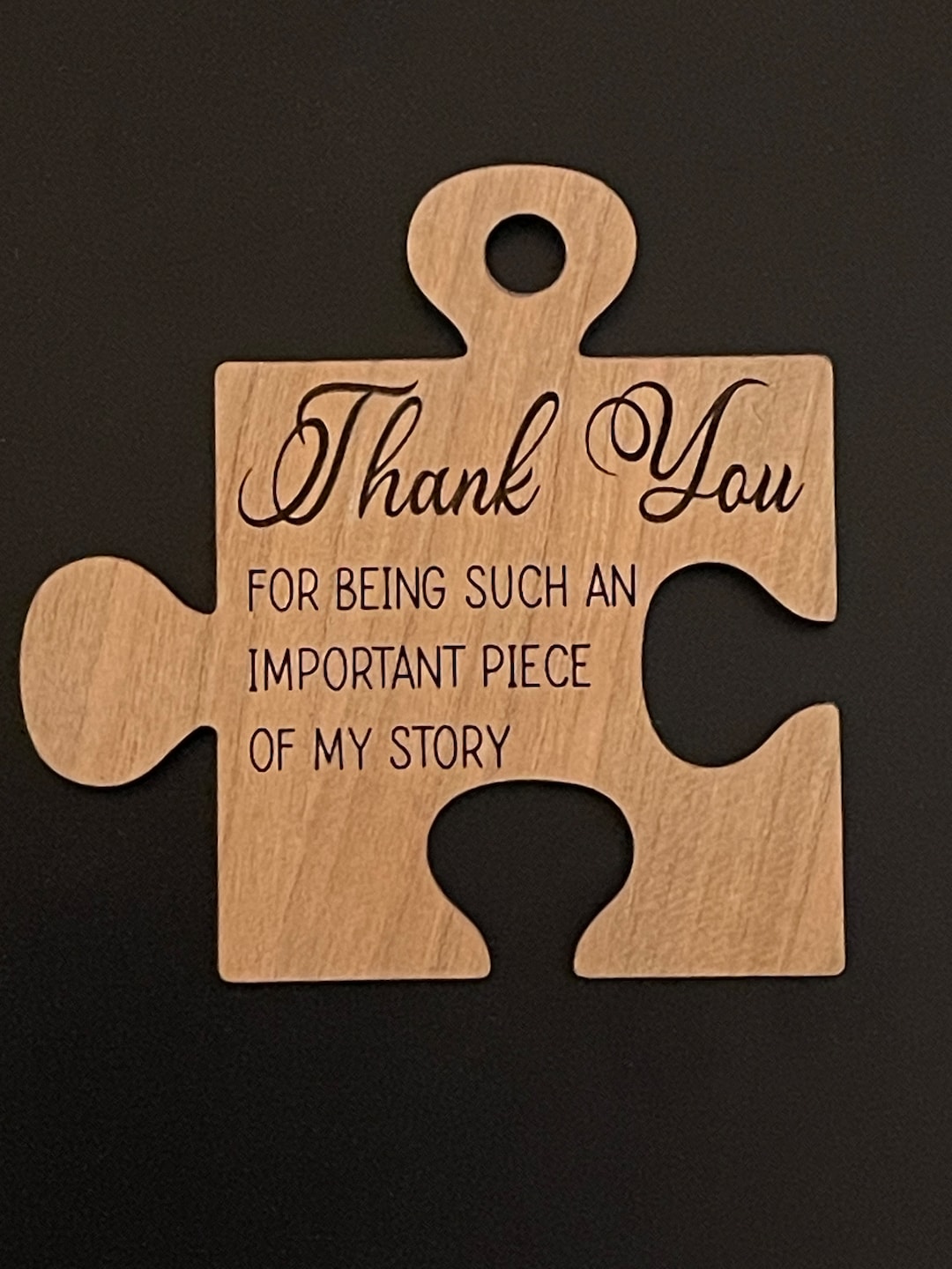 Thank You Wooden Puzzle Piece - Etsy