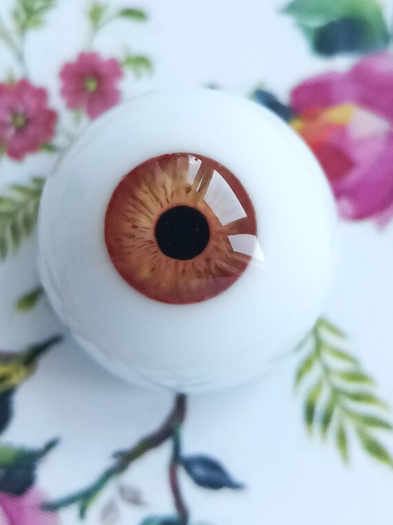 BJD Eyes 12mm base/6mm iris gold and green white sclera Craft Supplies ...