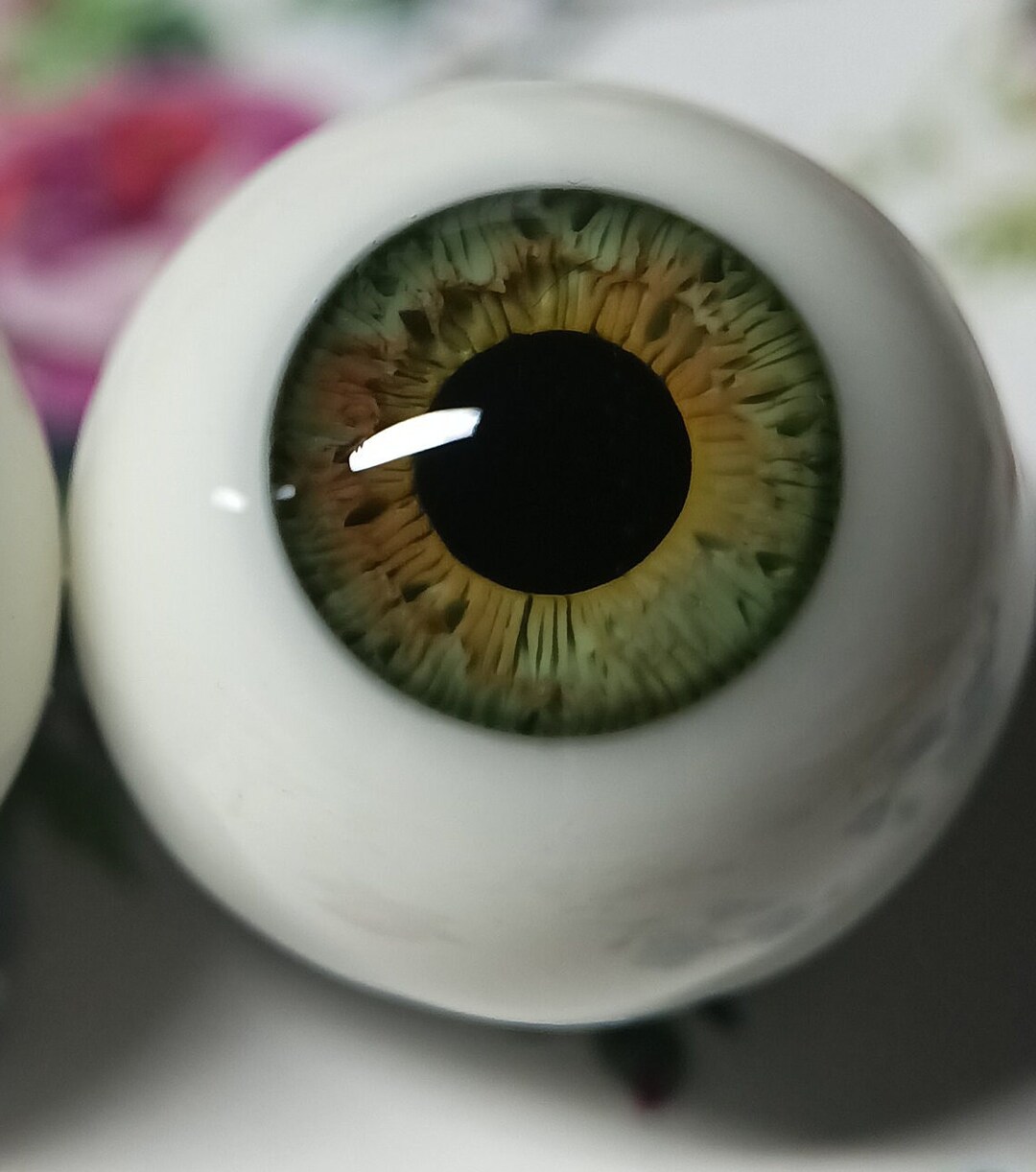 BJD Eyes 16mm Base/9mm Iris, hazel White Sclera / With Handle - Etsy