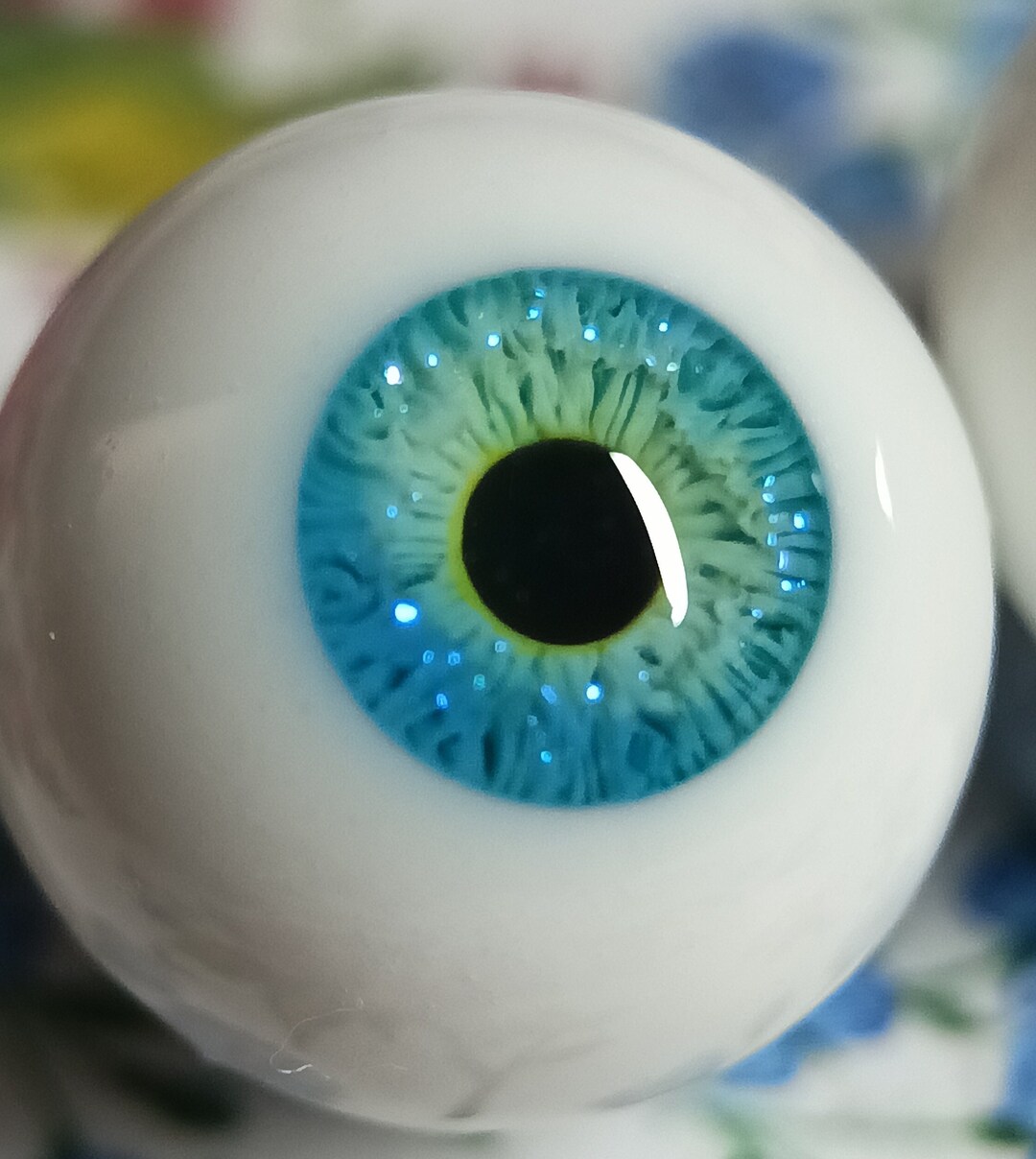 BJD Eyes 14mm Base/7mm Iris, mermaidmica White Sclera / With Handle - Etsy