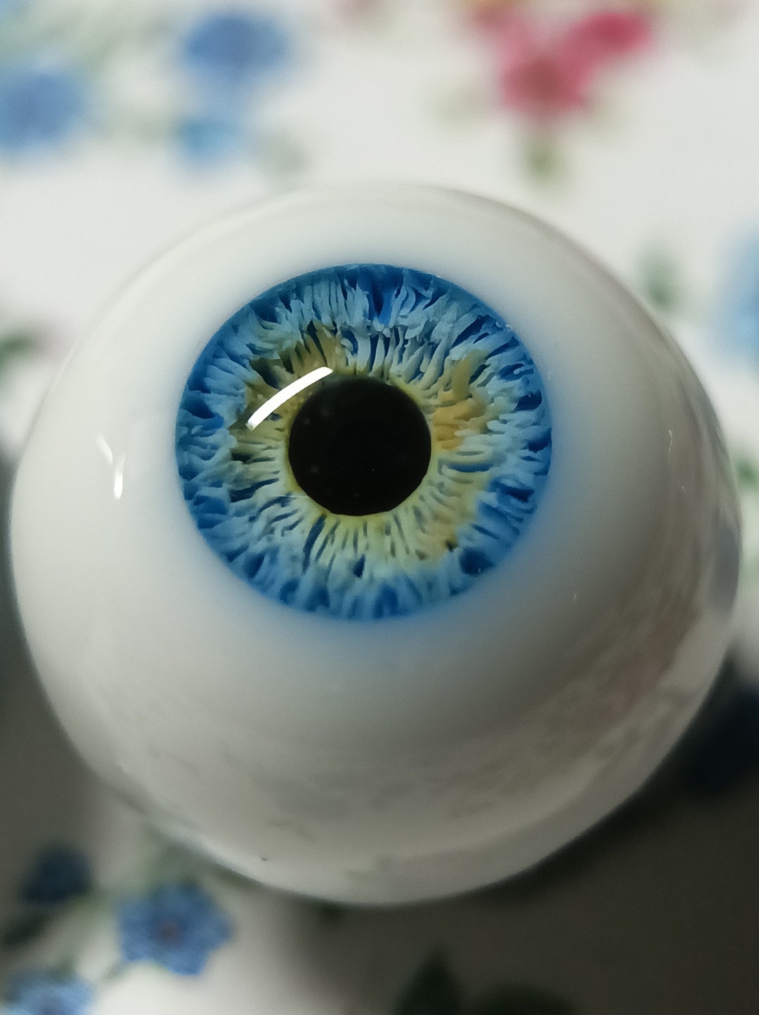 BJD Eyes 14mm Base/7mm Iris, blue Light Brown White Sclera / With Handle / Ashuradark Eyes - Etsy