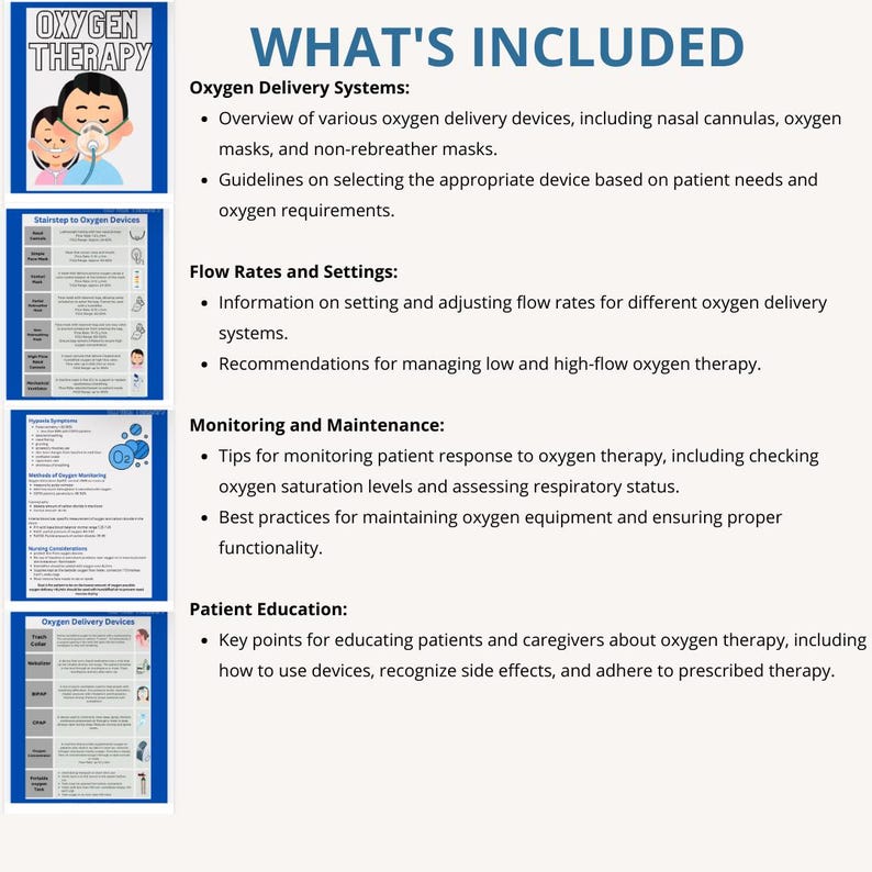 Oxygen Therapy Printable - Etsy