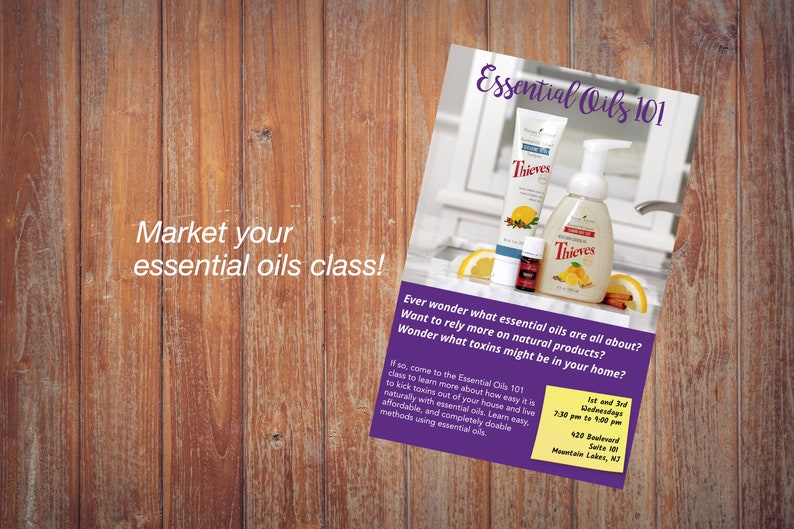 Young Living Essential Oils Class Flyer - Personalized, Thieves Kit - Etsy