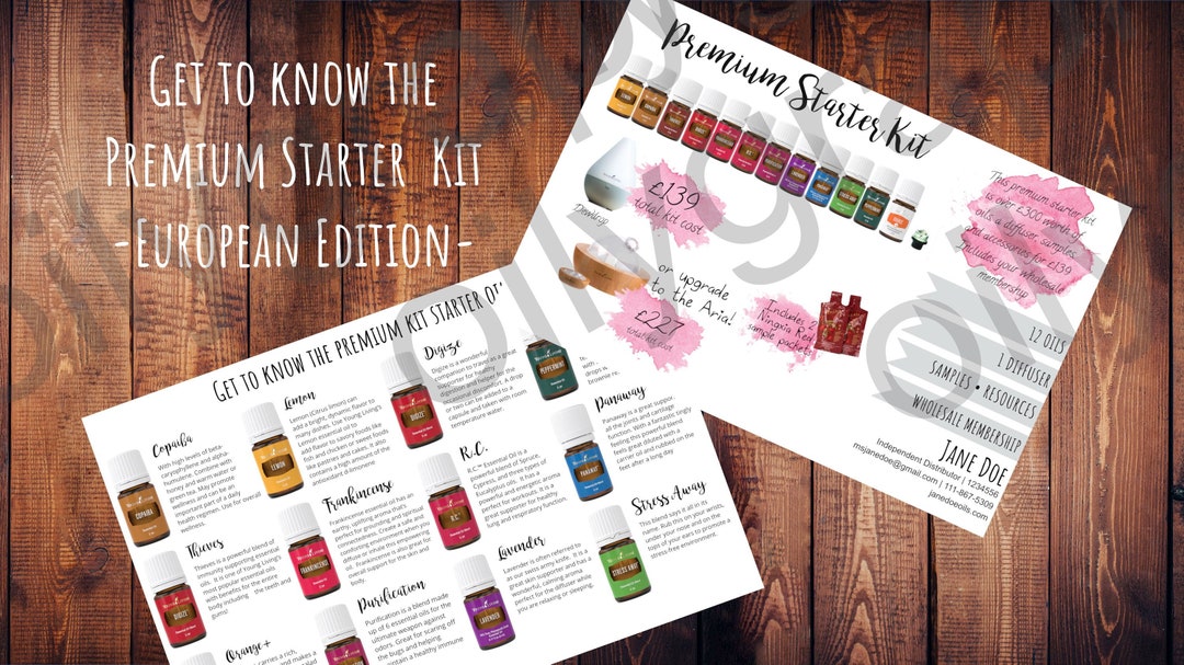 Young Living Premium Starter Kit Flyer - Personalized Europe - Etsy