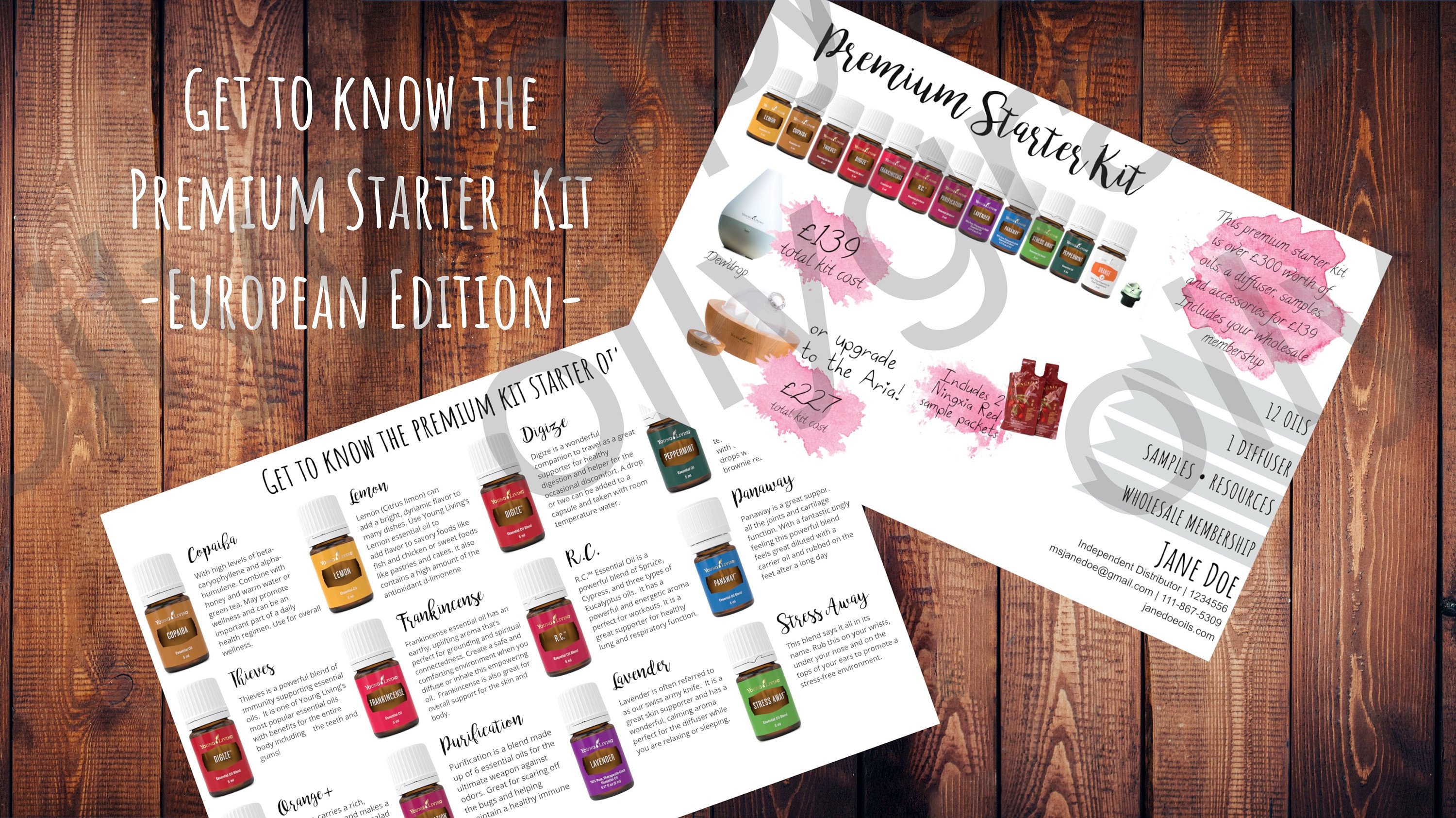 Young Living Premium Starter Kit Flyer - Personalized Europe - Etsy