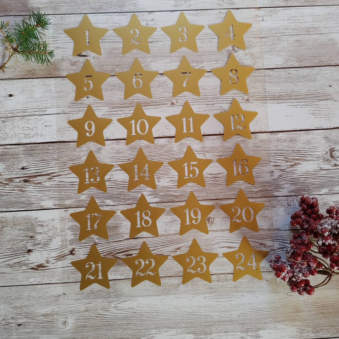 Numbers Advent Calendar to Iron On, Iron-on Numbers 1-24 - Etsy