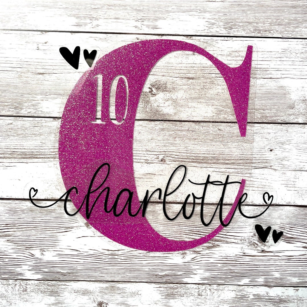 Iron-on Image Initials, Name, Birthday, Number, Desired Letter ...