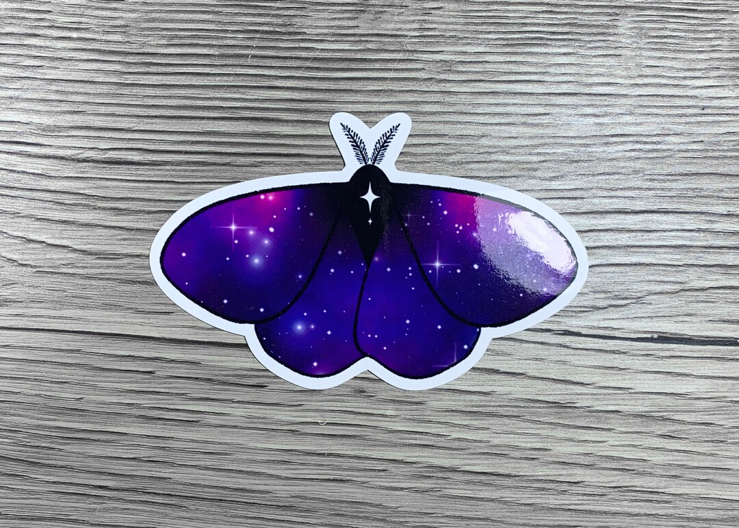 Galaxy Moth / Moth Sticker - Etsy