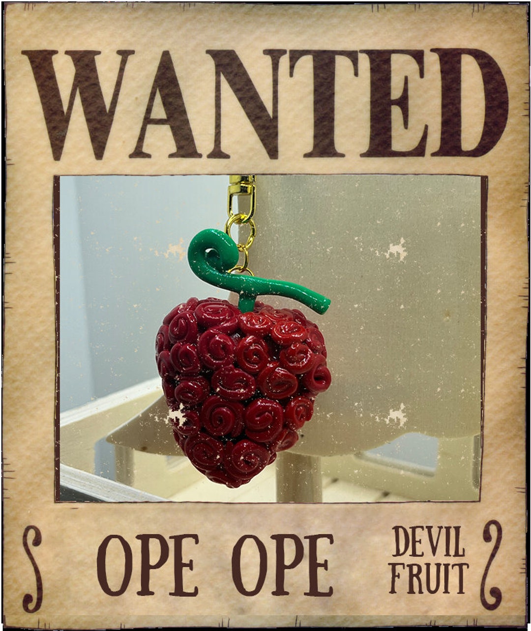 Ope Ope No Mi devil Fruit Keychain Kawaii One Piece - Etsy