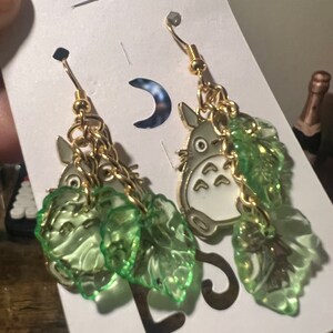 Totoro Leaf Earrings studio Ghibli Totoro Charm Totoro Nature Charm My ...