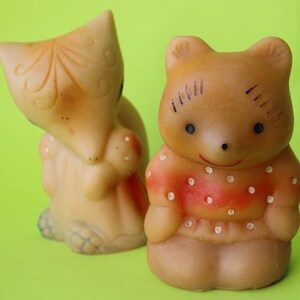 Soviet Set of Rubber Toys Vintage Toy USSR Toy Fox USSR - Etsy