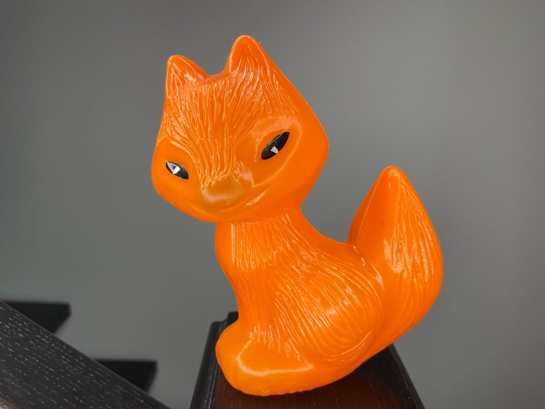 Soviet Plastic Toy Fox, Vintage Rattle Fox, USSR Toy Fox, Soviet Rattle ...