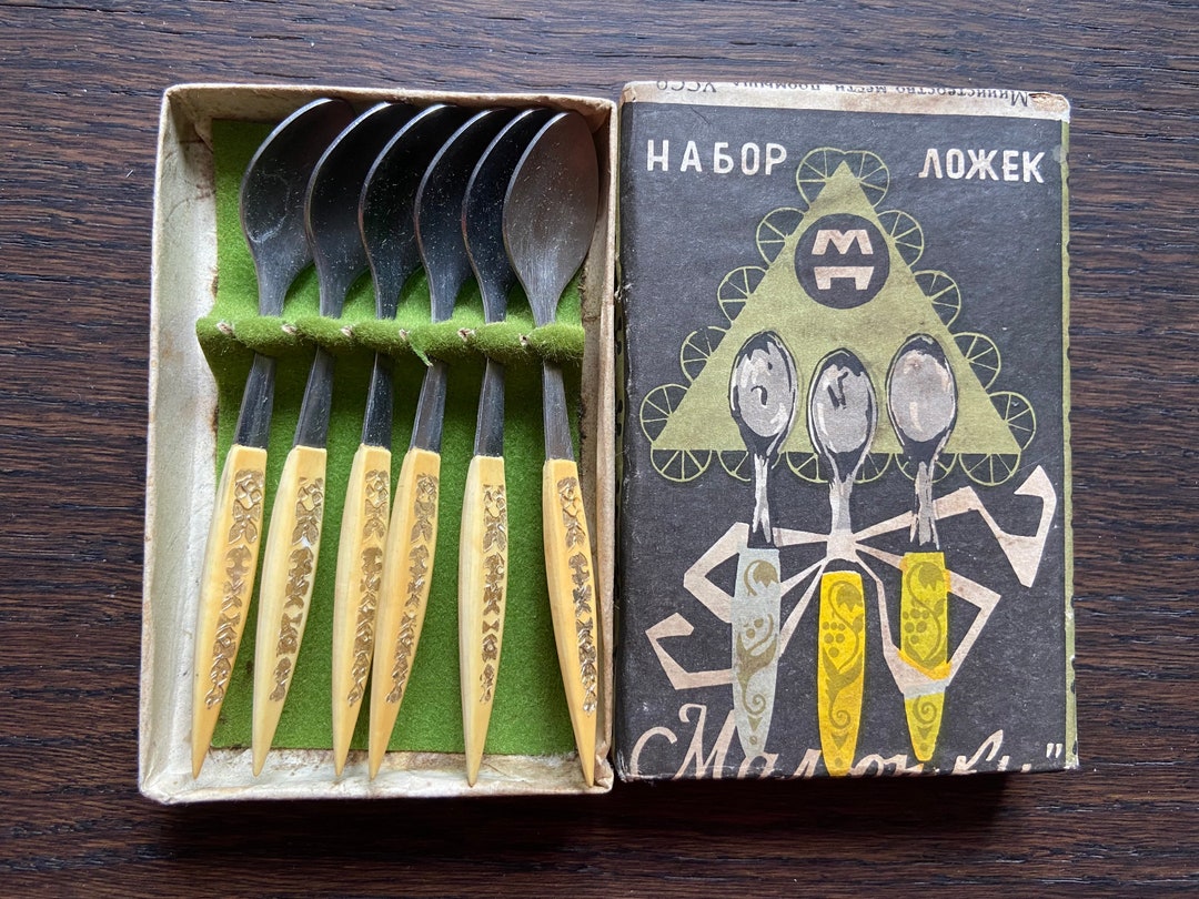 New Set of 6 Soviet Spoons, Soviet Party Set, Soviet Tea Spoons, Soviet ...