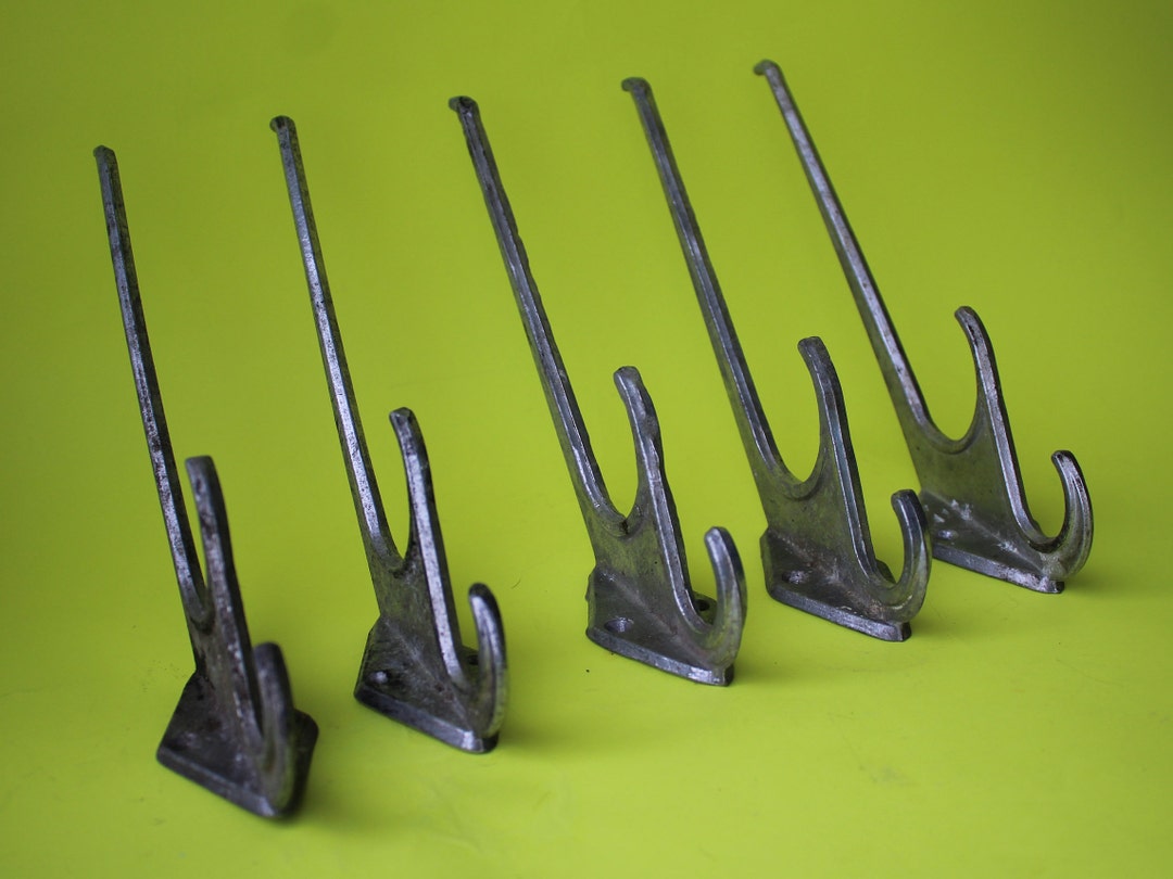Soviet Triple Hooks, Set of 5 Soviet Wall Hooks, Soviet Coat Hook ...