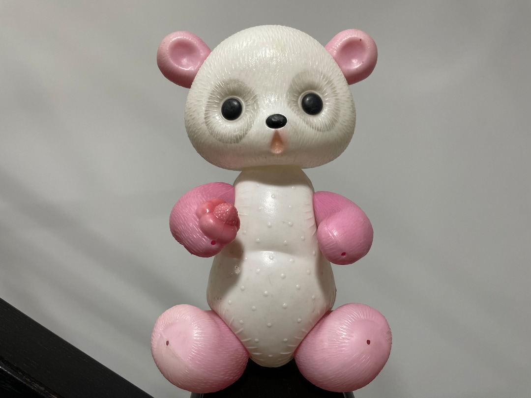 Vintage Soviet Pink Panda Toy, USSR Plastic Bear - Etsy
