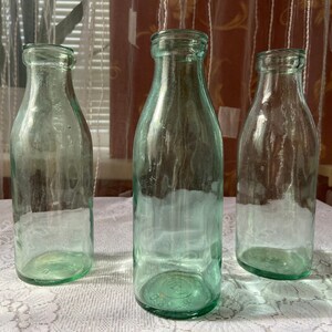 Soviet Set of 3 Milk Bottles, Soviet Bottles, Vintage Milk Bottles ...