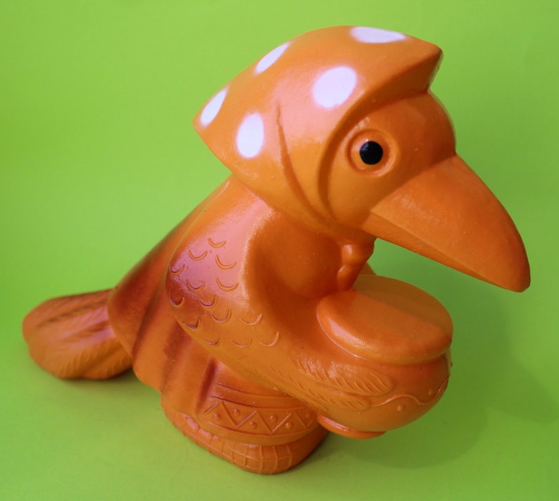 Vintage Soviet Plastic Magpie Toy, Retro Bird Decor - Etsy