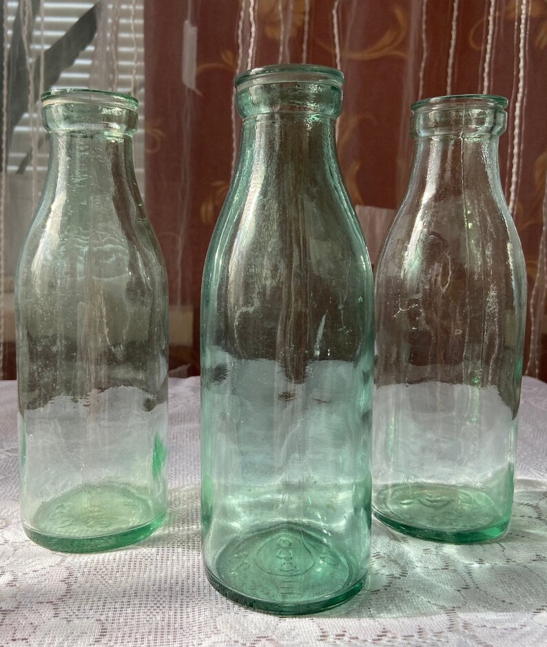Soviet Set of 3 Milk Bottles Soviet Bottles Vintage Milk | Etsy