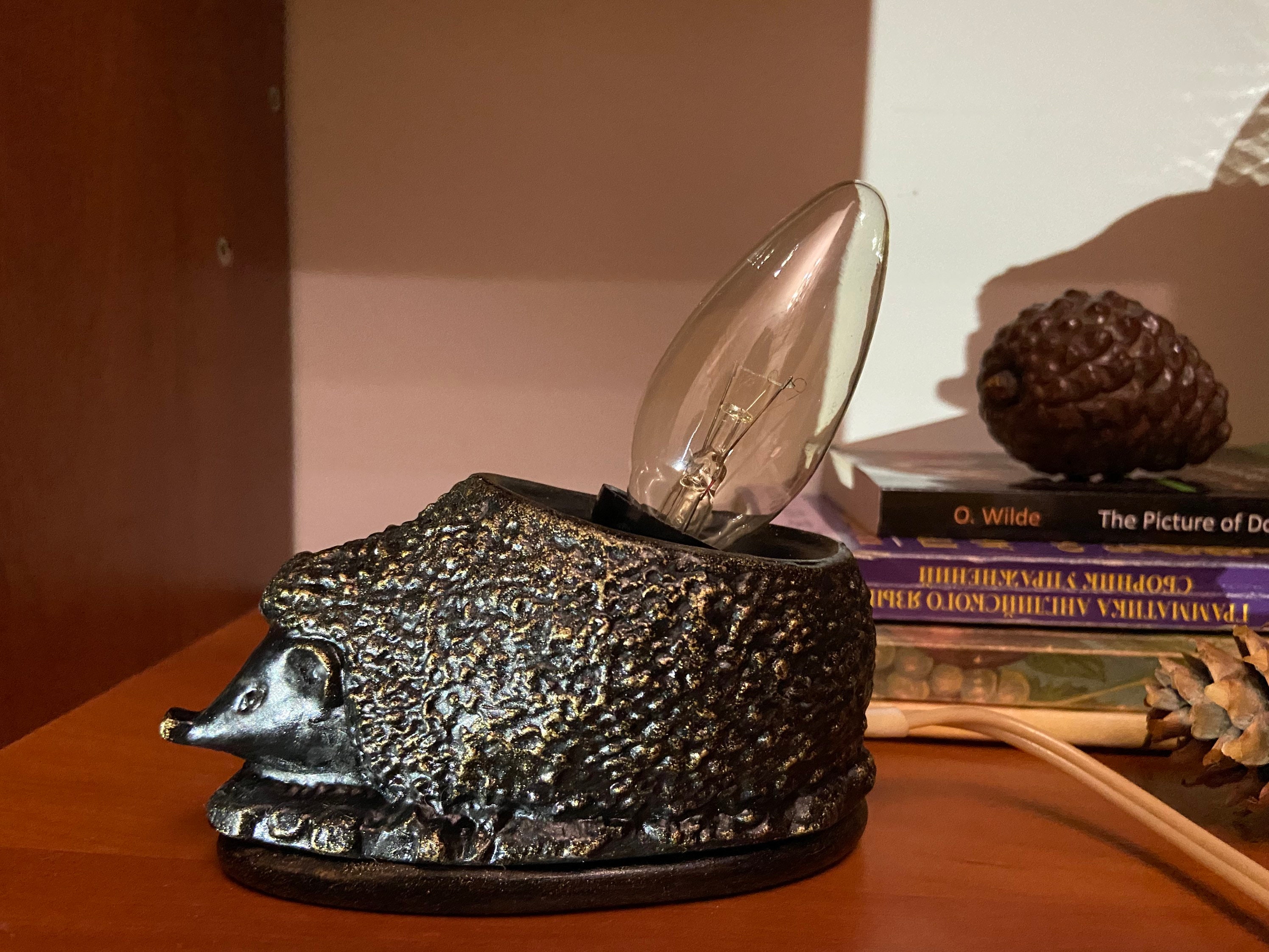 Vintage Metal Night Light Hedgehog Vintage Metal Lamp - Etsy UK