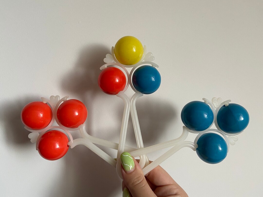 Soviet Plastic Toy, Vintage Toy, USSR Rattles, Soviet Rattles, Set of 3 ...