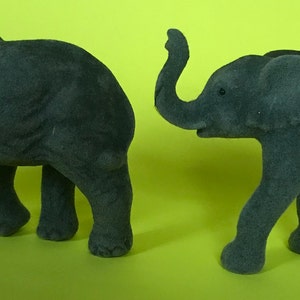 DDR Flocked Toy, Vintage Toy, Retro Elephant, Elephant, Vintage ...
