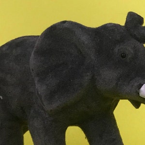 DDR Flocked Toy, Vintage Toy, Retro Elephant, Elephant, Vintage ...