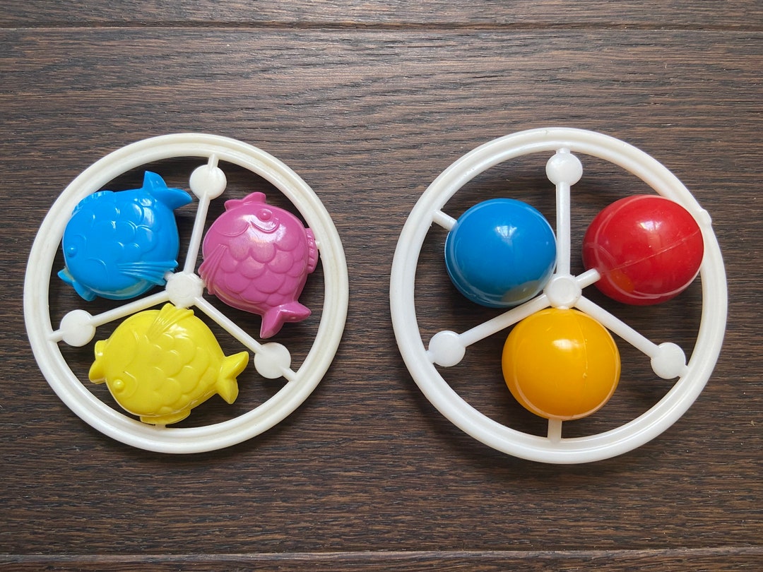 Soviet Plastic Toy, Vintage Toy, USSR Rattles, Soviet Rattles, Set of 2 ...