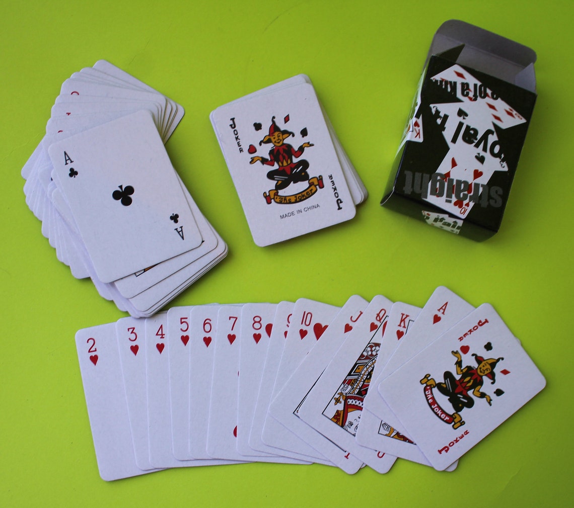 NOS Mini Playing Cards Vintage Deck of Cards Very Rare Mini - Etsy