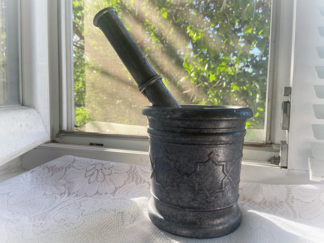 Soviet Metal Mortar, Aluminum Mortar and Pestle, Vintage Mortar ...
