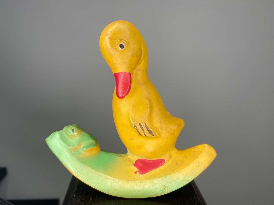Soviet Unique Rubber Toy Duck, Vintage Toy, USSR Toy, USSR Duck, Rubber ...