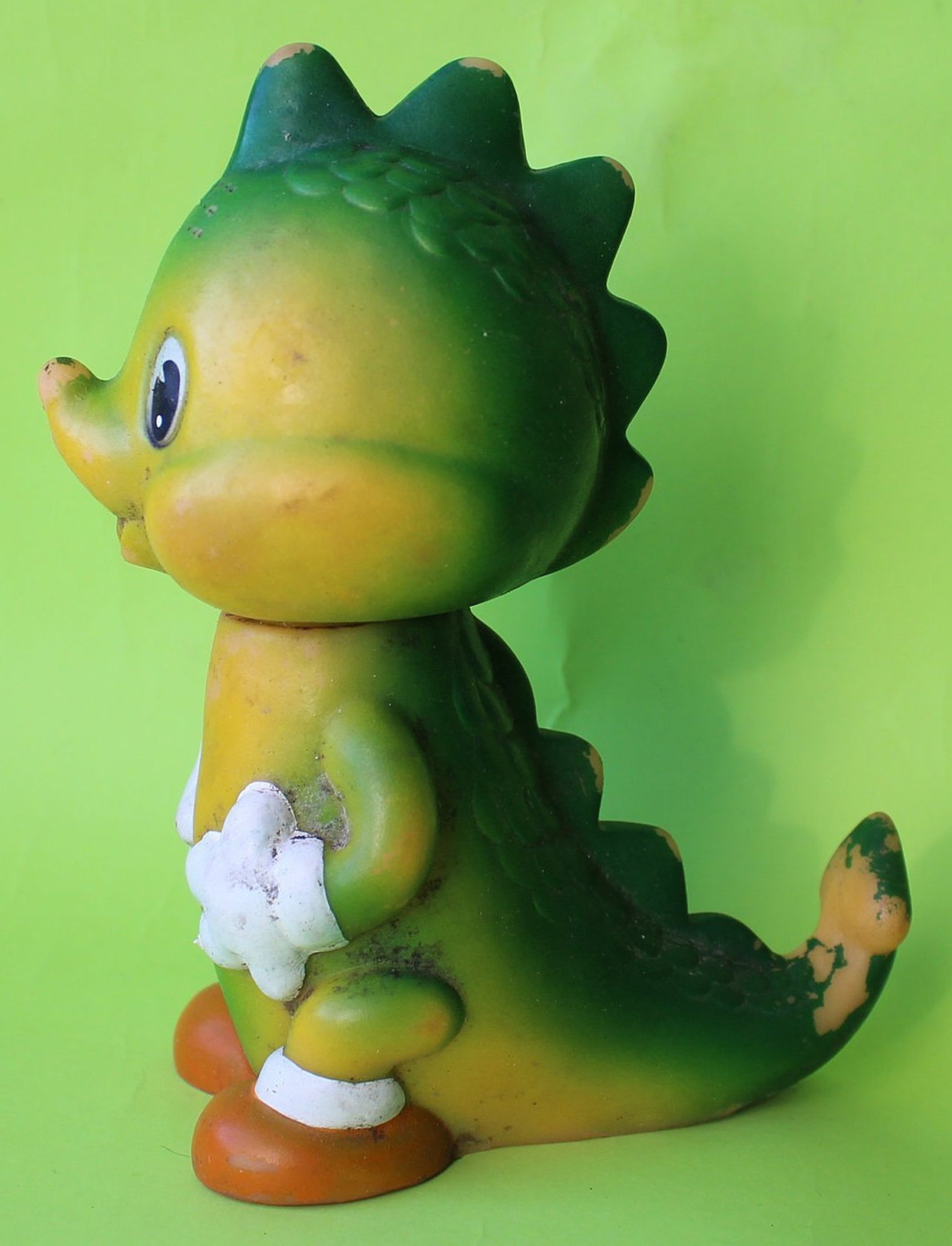 Rubber toy vintage toy retro toy dragon vintage dragon | Etsy