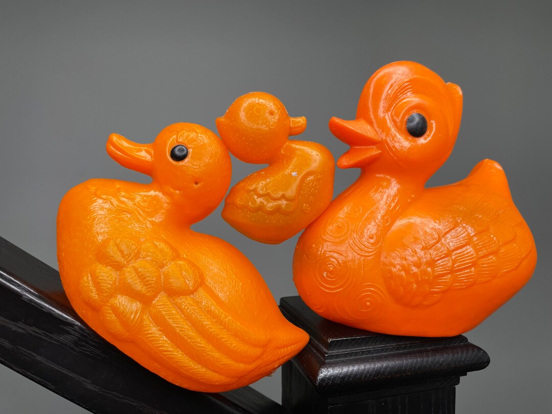 Soviet Set of 3 Plastic Ducks Toys, Vintage Toy, USSR Toy Duck, Vintage ...