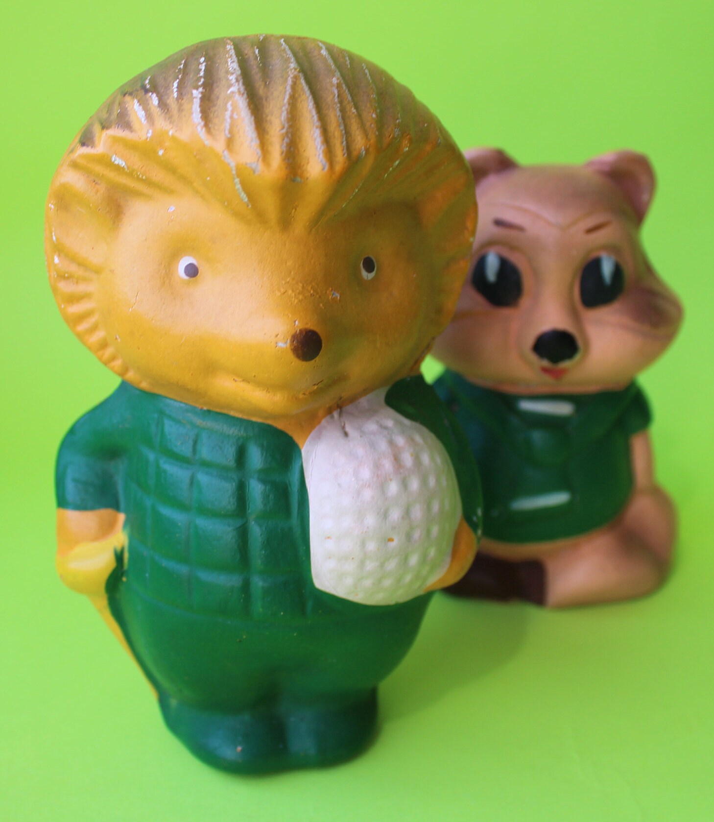 Soviet set 2 rubber toys hedgehog and chipmunk USSR hedgehog | Etsy