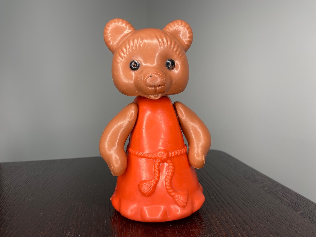 Soviet Plastic Bear Toy, Vintage Plastic Bear Toy, USSR Plastic Bear ...