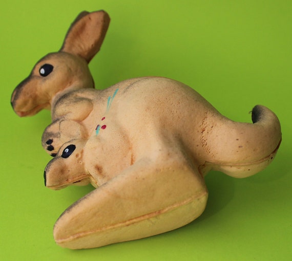 Toys vintage toy USSR toy toy kangaroo. Soviet rubber rare kangaroo ...