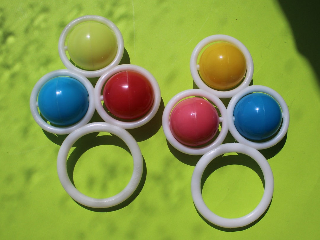 Vintage USSR Plastic Baby Rattle Set, 1970s Soviet Toy - Etsy