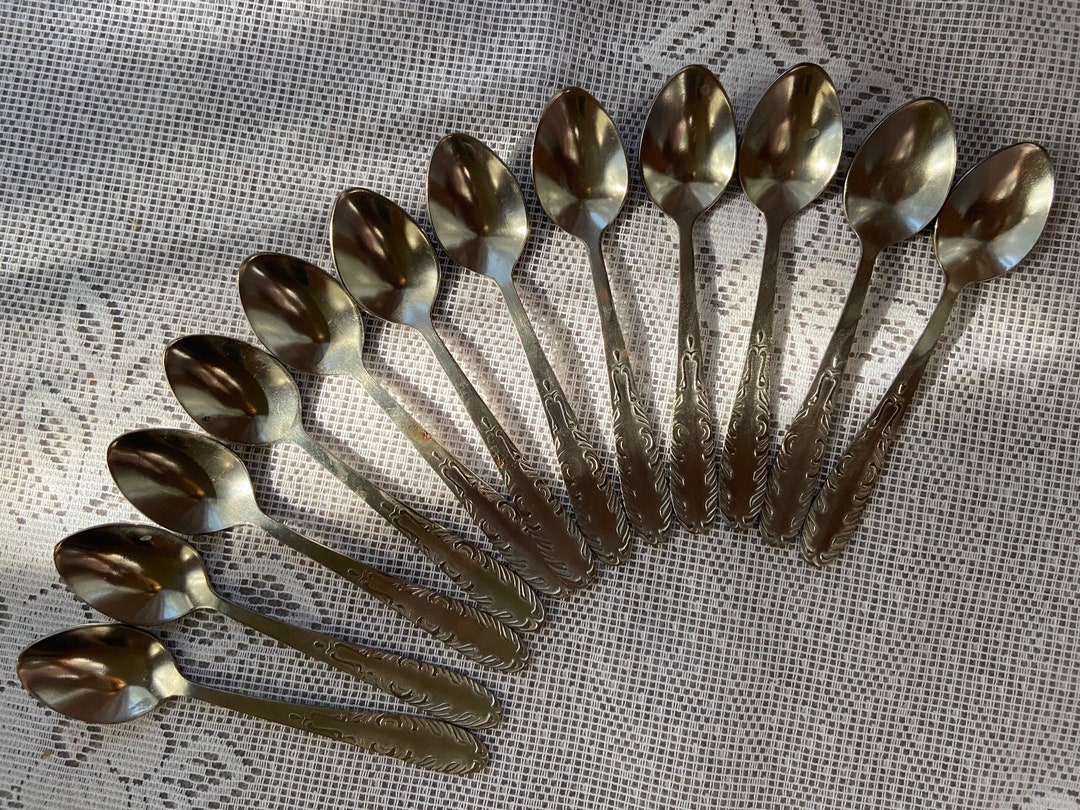 NOS Vintage Soviet Metal Spoons, Party Set of 12 - Etsy