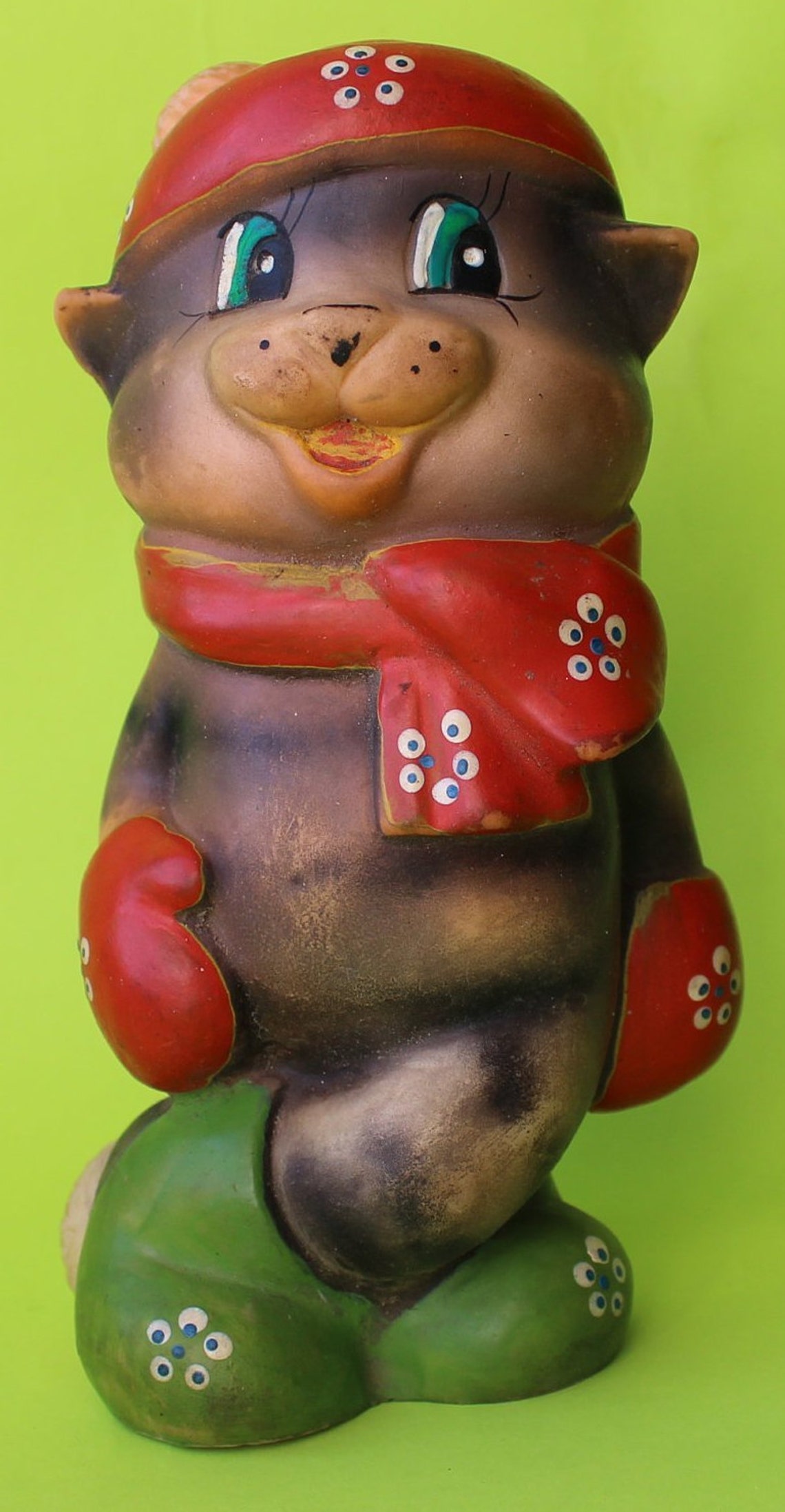 USSR toy soviet rubber toy vintage toy USSR toy cat | Etsy